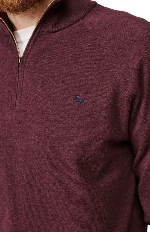 AUBIN Bonby Zip Neck Sweater - Bordeaux