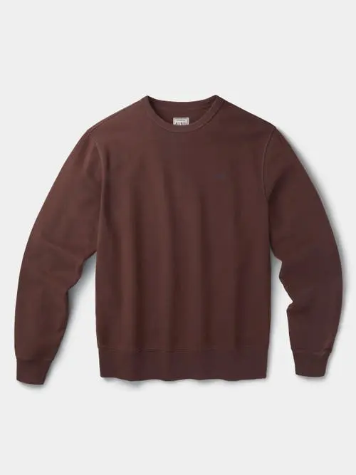AUBIN Vestry Crew Neck Sweatshirt - Chocolate