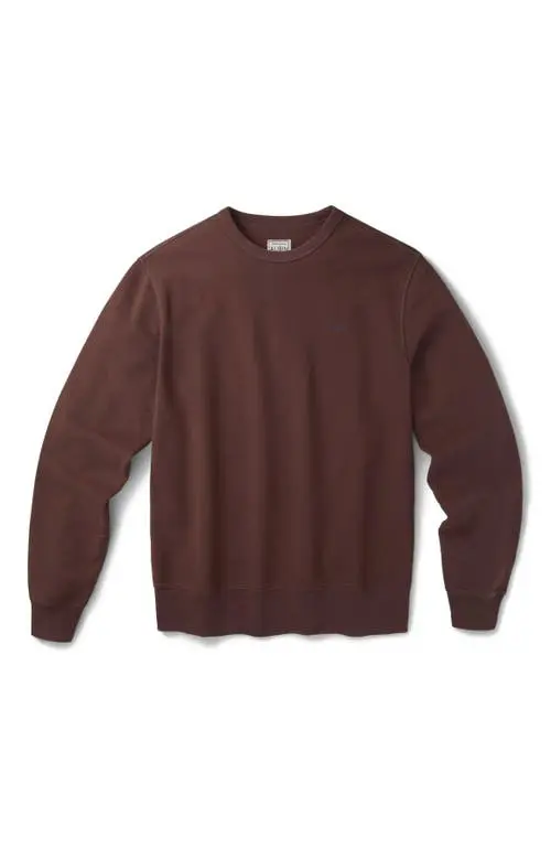 AUBIN Vestry Crew Neck Sweatshirt - Chocolate