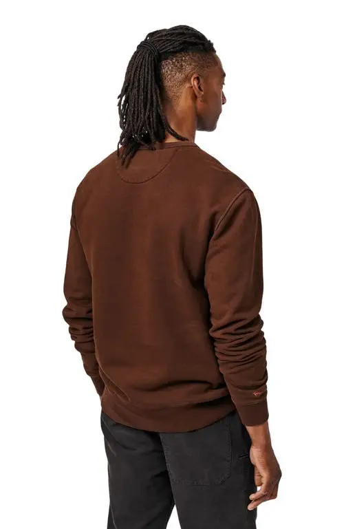 AUBIN Vestry Crew Neck Sweatshirt - Chocolate
