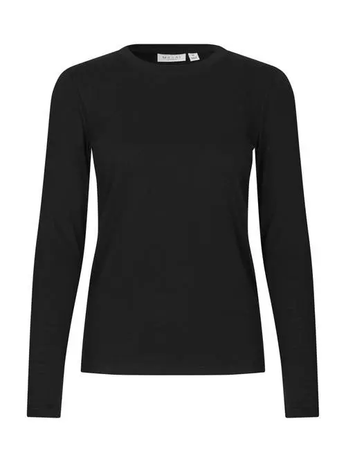 MASAI COPENHAGEN Mabellarim Long Sleeve Top - Black