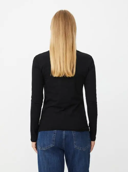 MASAI COPENHAGEN Mabellarim Long Sleeve Top - Black