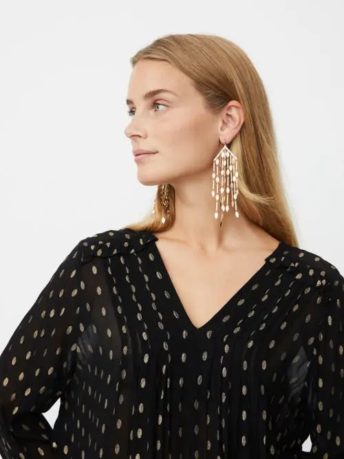 MASAI COPENHAGEN Long Sleeve V-neck A-line Dress