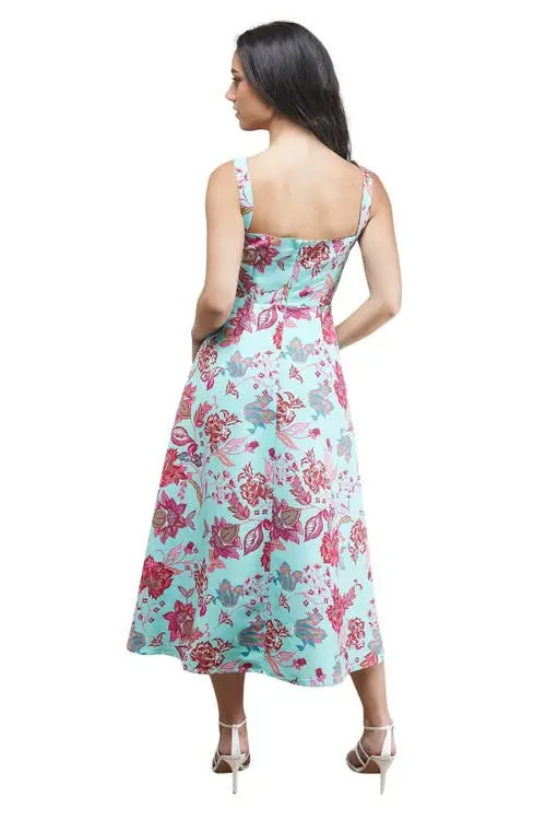 OASIS Strappy Midi Dress With Print
