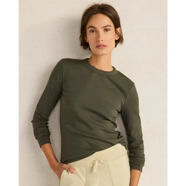 HAVEN Organic Cotton Long Sleeve Tee - Deep Willow