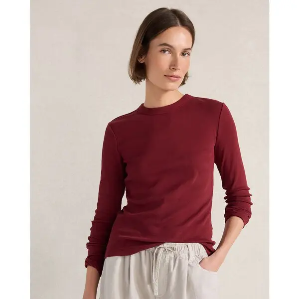 HAVEN WELL WITHIN Haven Organic Cotton Long Sleeve Tee - Syrah