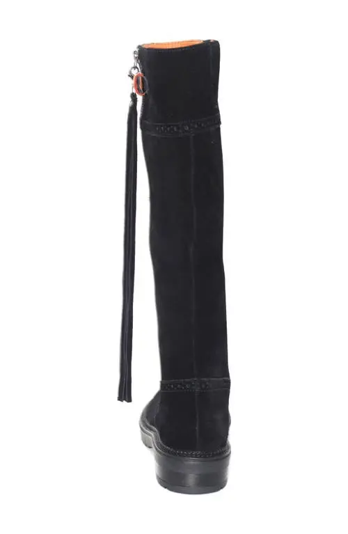 Gentle Souls Knee High Suede Boot - Black Suede