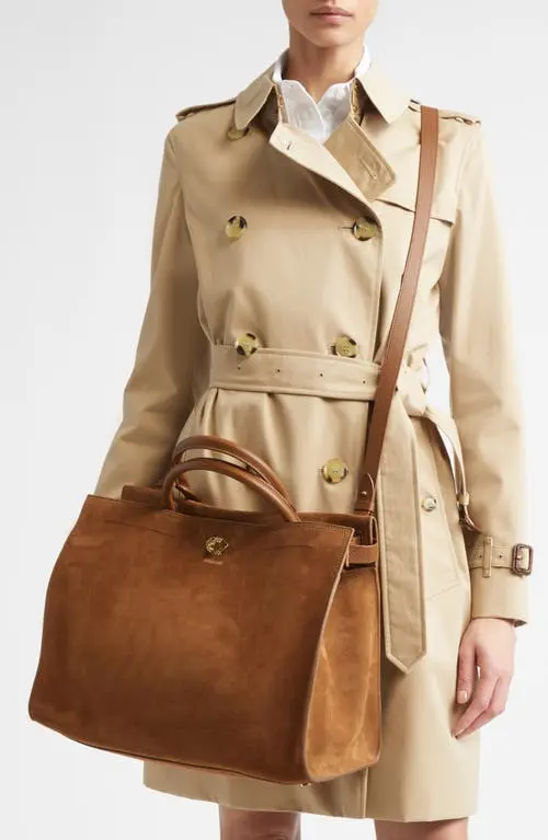 Burberry Medium Cotswolds Suede Tote