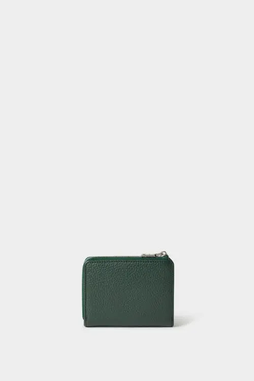 OSPREY LONDON The Core Medium Leather Zip Matinee Purse - Forest