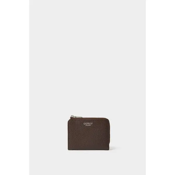 OSPREY LONDON The Core Medium Leather Zip Matinee Purse - Merlot