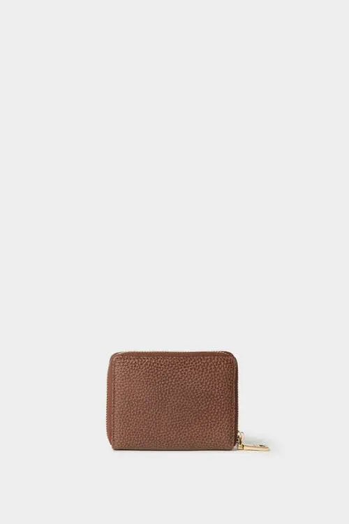 OSPREY LONDON The Core Small Leather Zip Around Purse - Tan