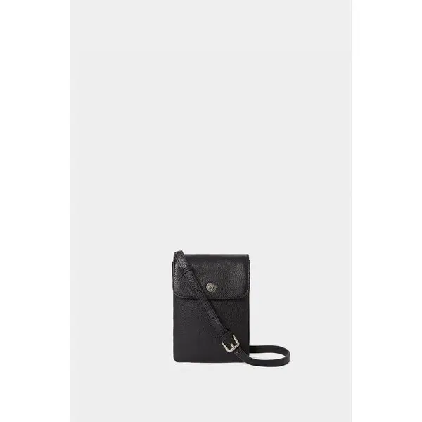 OSPREY LONDON The Madison Leather Phone Bag - Black