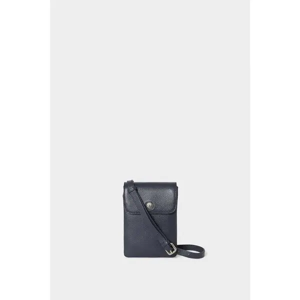 OSPREY LONDON The Madison Leather Phone Bag - Navy