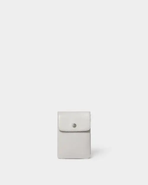 OSPREY LONDON Madison Leather Phone Bag - Stone