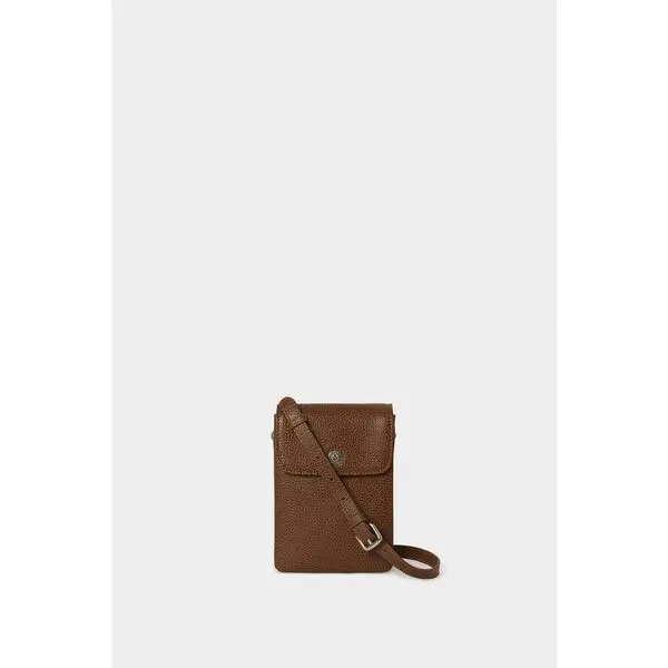OSPREY LONDON The Madison Leather Phone Bag - Tan