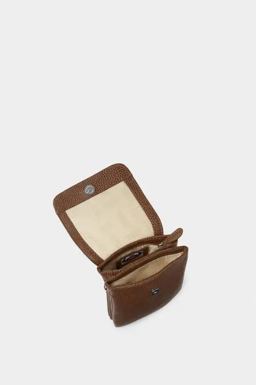 OSPREY LONDON The Madison Leather Phone Bag - Tan