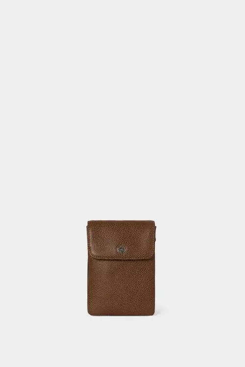 OSPREY LONDON The Madison Leather Phone Bag - Tan