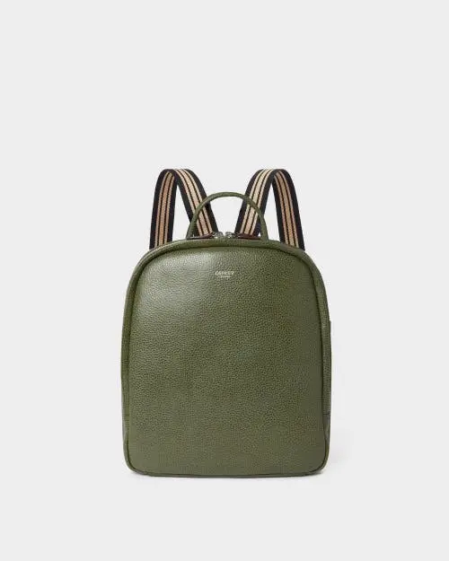 OSPREY LONDON Chiswick Grainy Hide Leather Backpack - Khaki