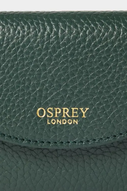 OSPREY LONDON The Core Small Leather Matinee Purse - Forest