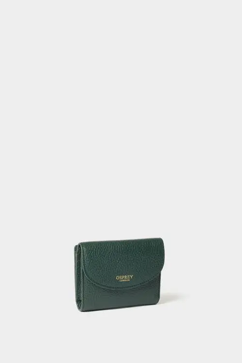 OSPREY LONDON The Core Small Leather Matinee Purse - Forest