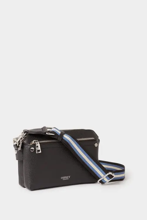 OSPREY LONDON The Stella Leather Crossbody Bag - Black