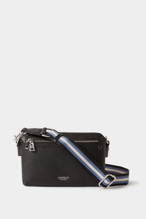 OSPREY LONDON The Stella Leather Crossbody Bag - Black