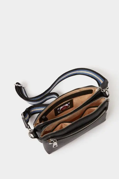 OSPREY LONDON The Stella Leather Crossbody Bag - Black
