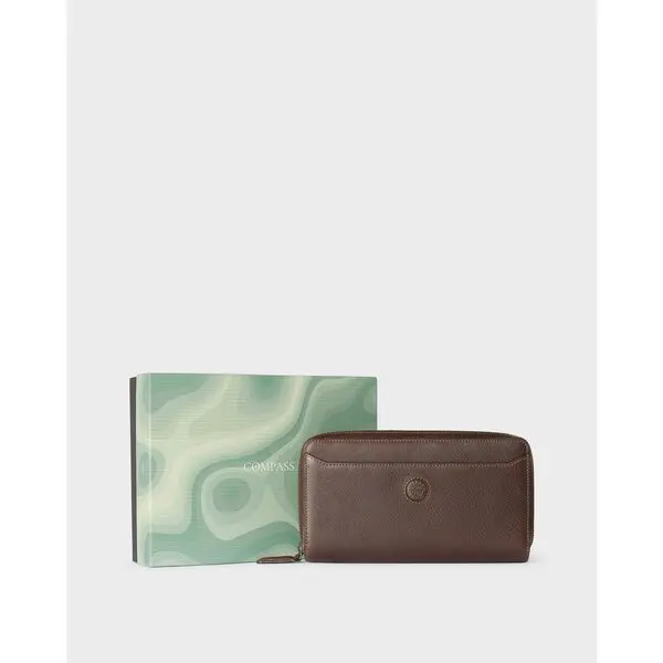 OSPREY LONDON The Compass Leather Travel Wallet - Tan