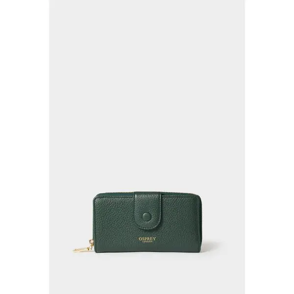 OSPREY LONDON The Core Medium Leather Popper Matinee Purse - Forest