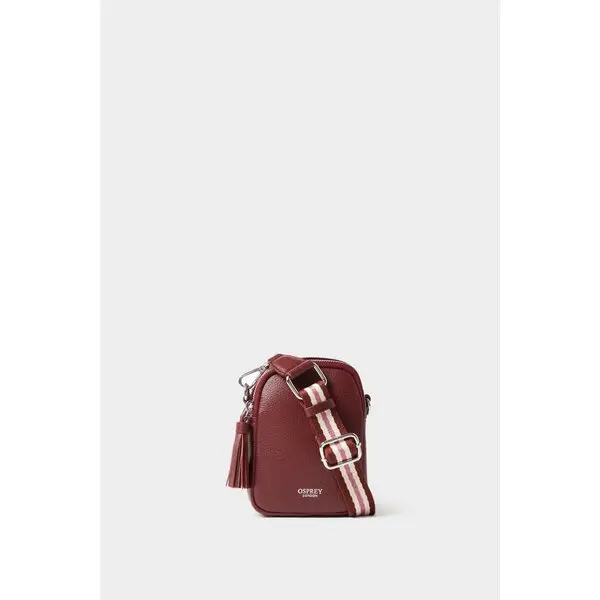 OSPREY LONDON Stella Leather Phone Bag - Merlot