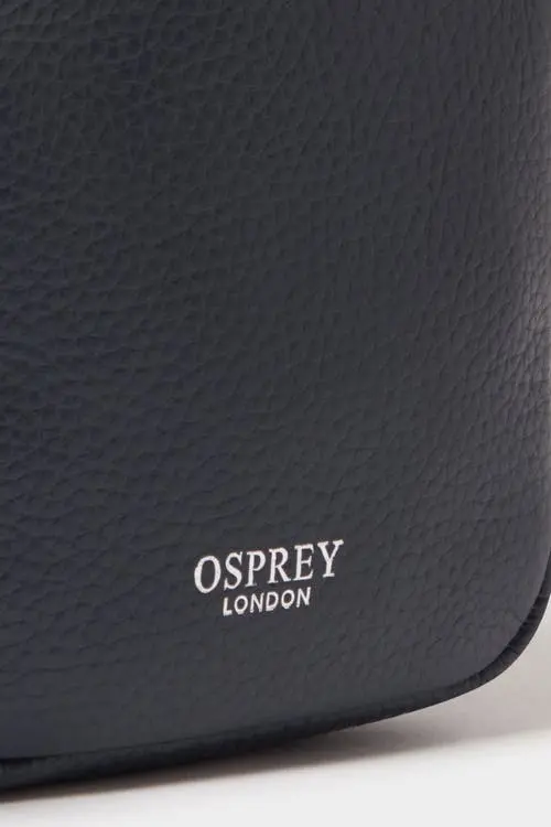 OSPREY LONDON Stella Leather Phone Bag With Adjustable Strap - Navy