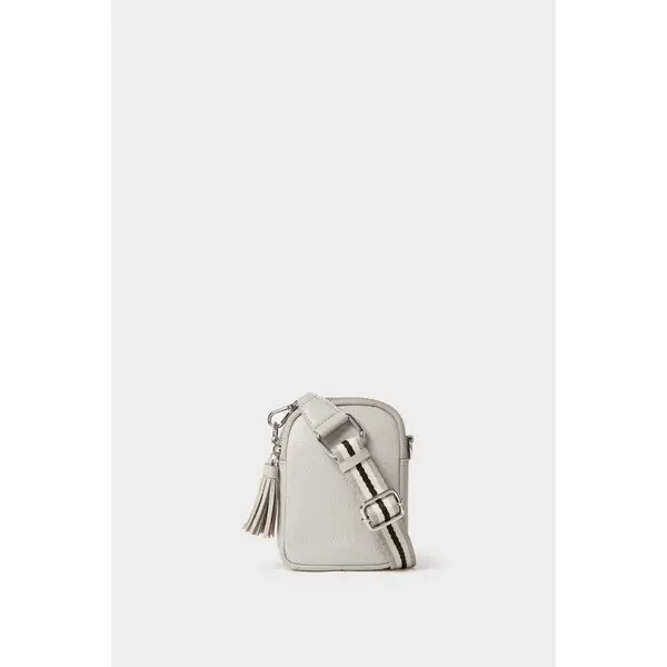 OSPREY LONDON Stella Leather Phone Bag - Taupe
