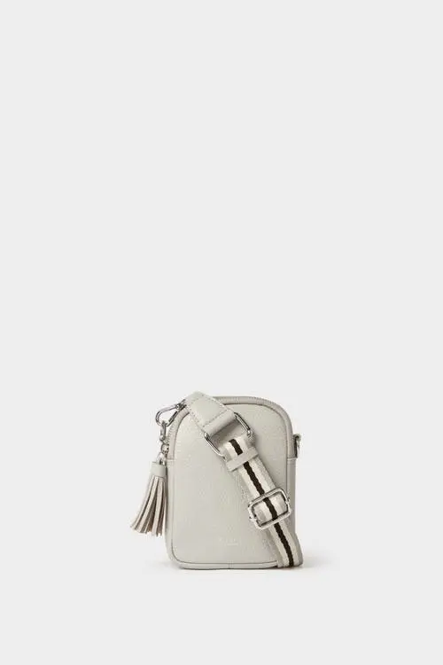 OSPREY LONDON Stella Leather Phone Bag With Adjustable Strap - Taupe