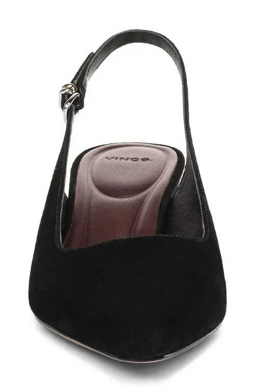 Vince Sabra Slingback Kitten Heel Pumps - Black-dm