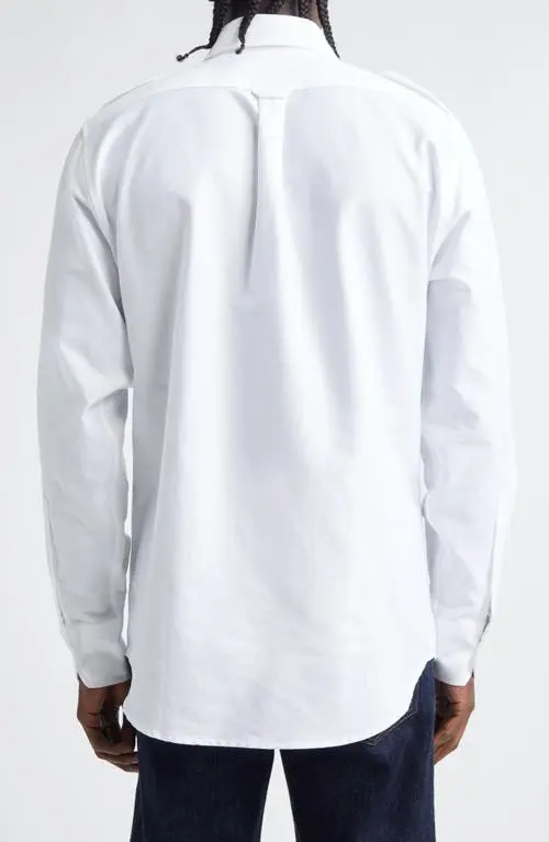 DRAKE'S Epaulet Cotton Oxford Button-up Shirt