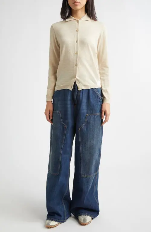 MAISON MARGIELA Charles Patching Wool Blend Cardigan