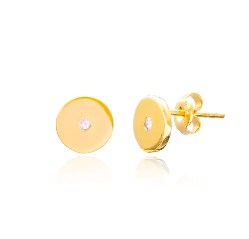 MAZIN JEWELS Halo Stud Earrings - Gold