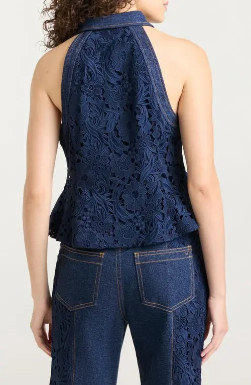 Cinq À Sept Ronin Lace & Denim Top