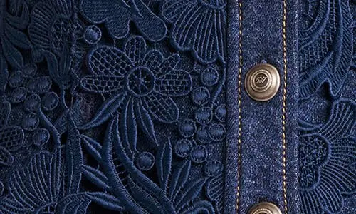 Cinq À Sept Ronin Lace & Denim Top