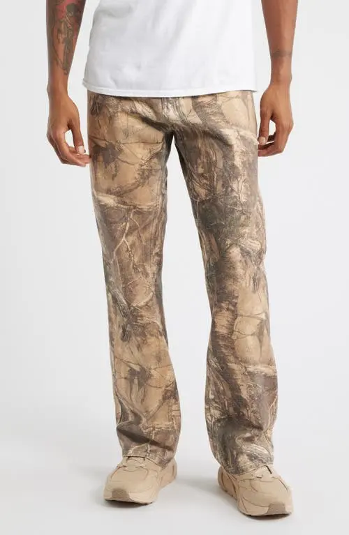PLEASURES X Realtree Hendrix Flared Jeans - Brown Tree