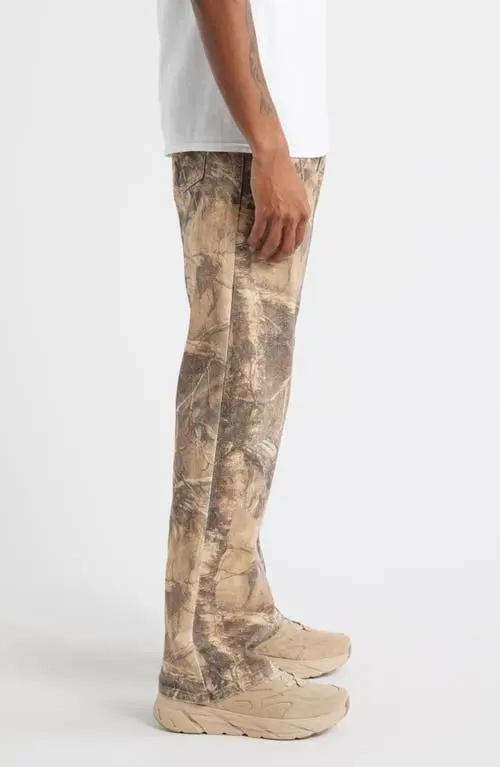 PLEASURES X Realtree Hendrix Flared Jeans - Brown Tree