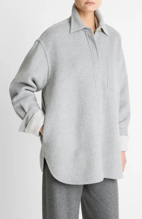 Vince Double Face Wool-cashmere Shirt Jacket