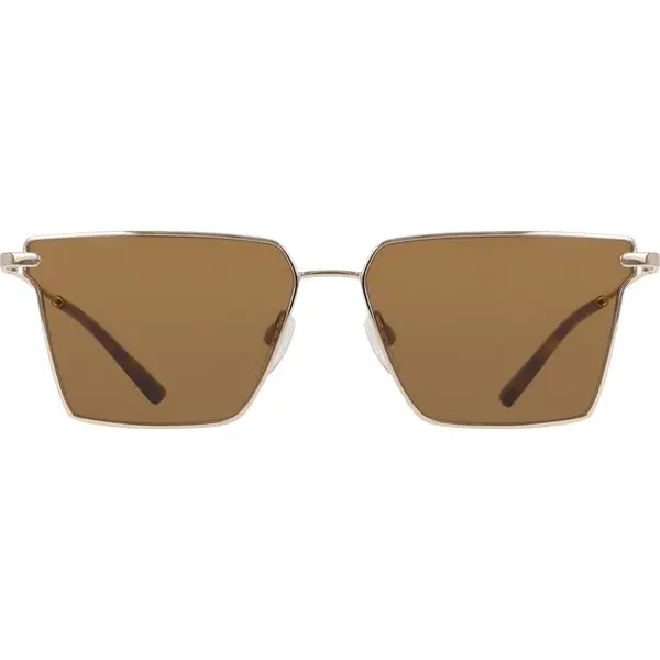Nike Pursuit Flair 60mm Square Sunglasses - Gold/brown