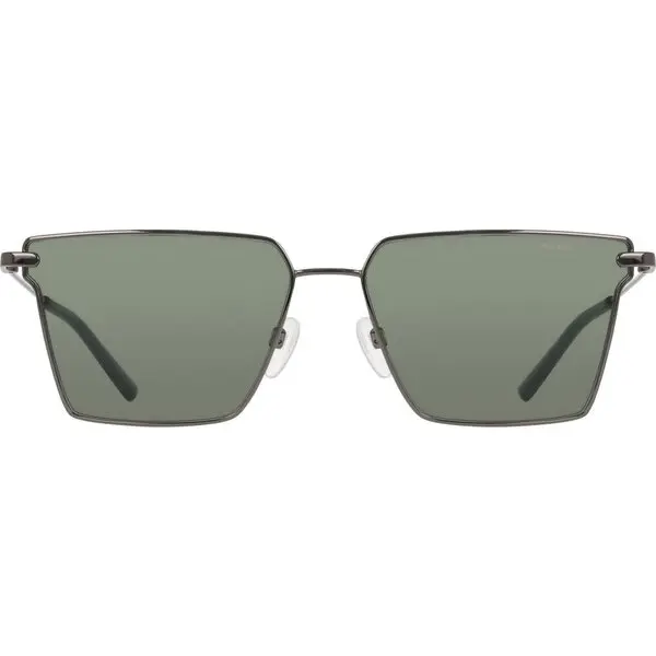 Nike Pursuit Flair 60mm Square Sunglasses - Gunmetal/green