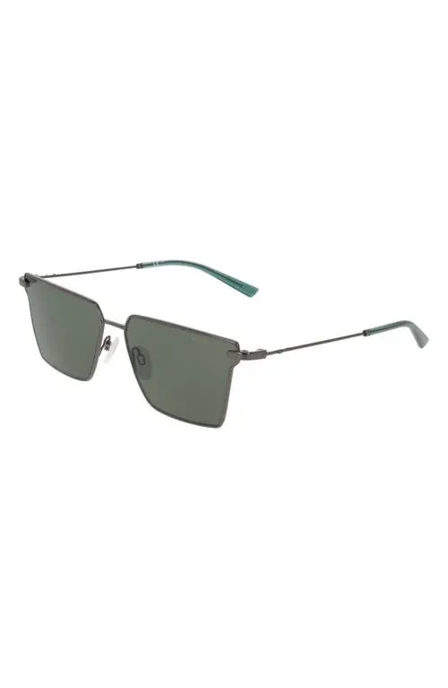 Nike Pursuit Flair 60mm Square Sunglasses - Gunmetal/green