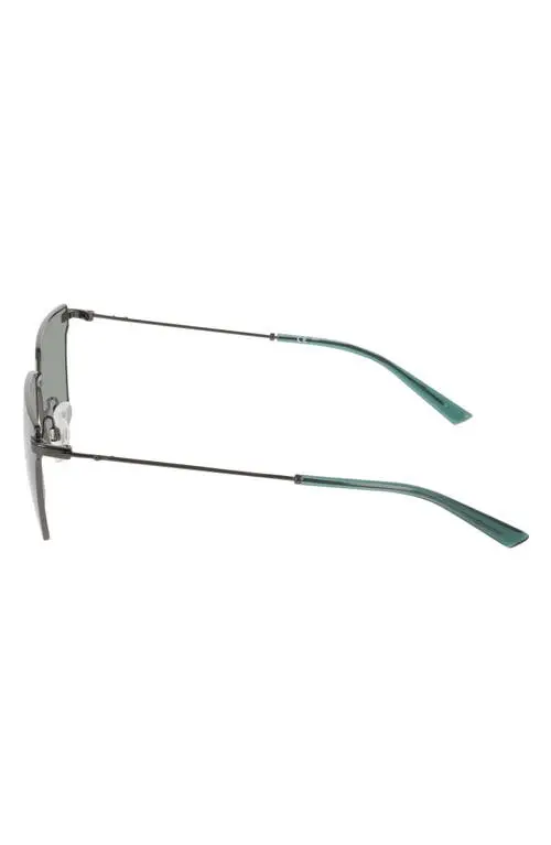 Nike Pursuit Flair 60mm Square Sunglasses - Gunmetal/green
