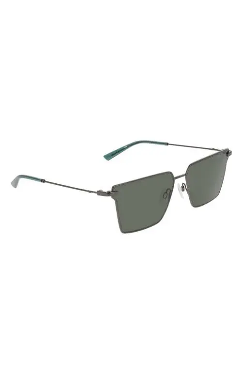 Nike Pursuit Flair 60mm Square Sunglasses - Gunmetal/green