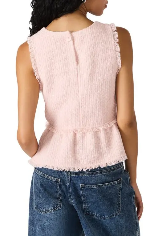 Steve Madden Camilla Peplum Tweed Top