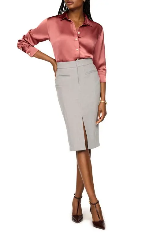 Spanx Better Than Silk Button-down Shirt - Chrysanthemum