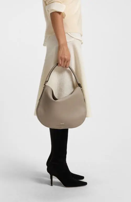 Hugo Lenah Leather Shoulder Bag - Open Brown